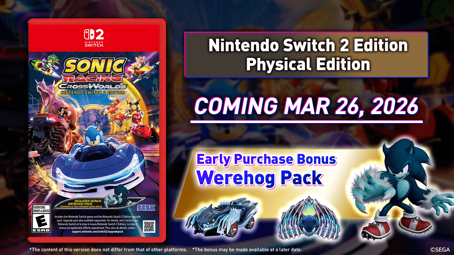 Switch 2 players rev up for Sonic Racing: CrossWorlds’ Physical Release ...